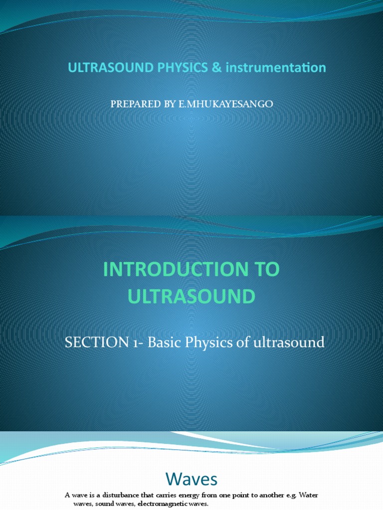 Ultrasound Physics | PDF | Sound | Waves