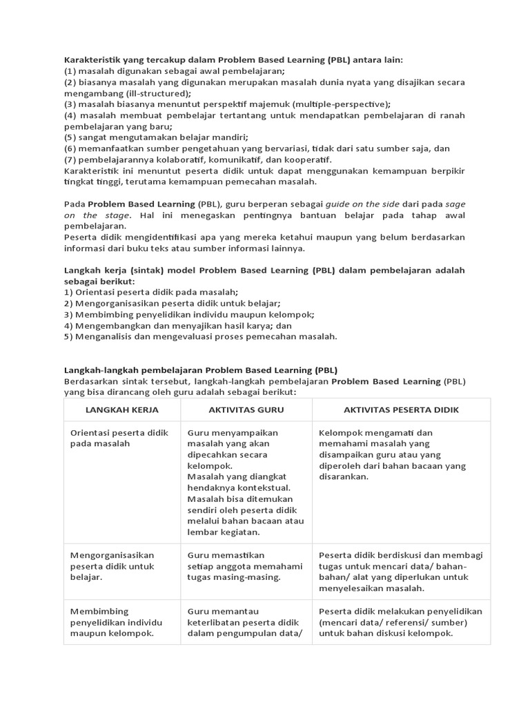 Problem Based Learning PDF