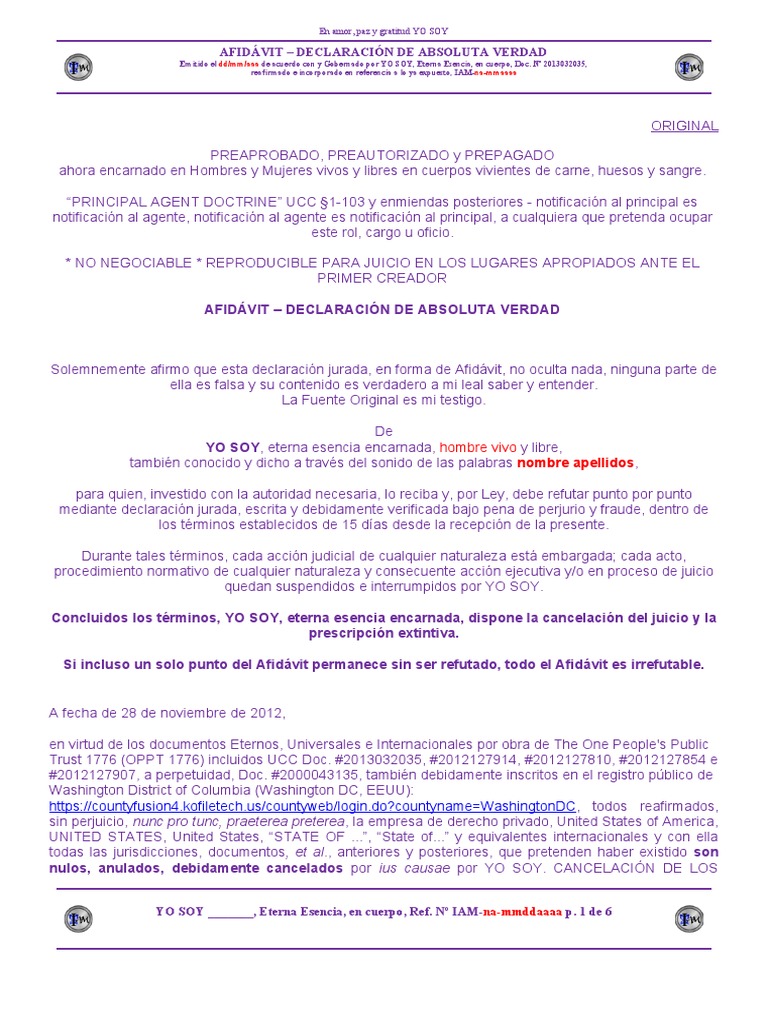 AFIDÁVIT | PDF | Verdad | Esencia