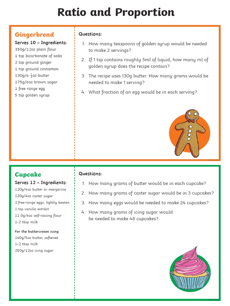 T2 M 523 Recipe Ratio and Proportion Challenge Cards - Ver - 4 | PDF ...
