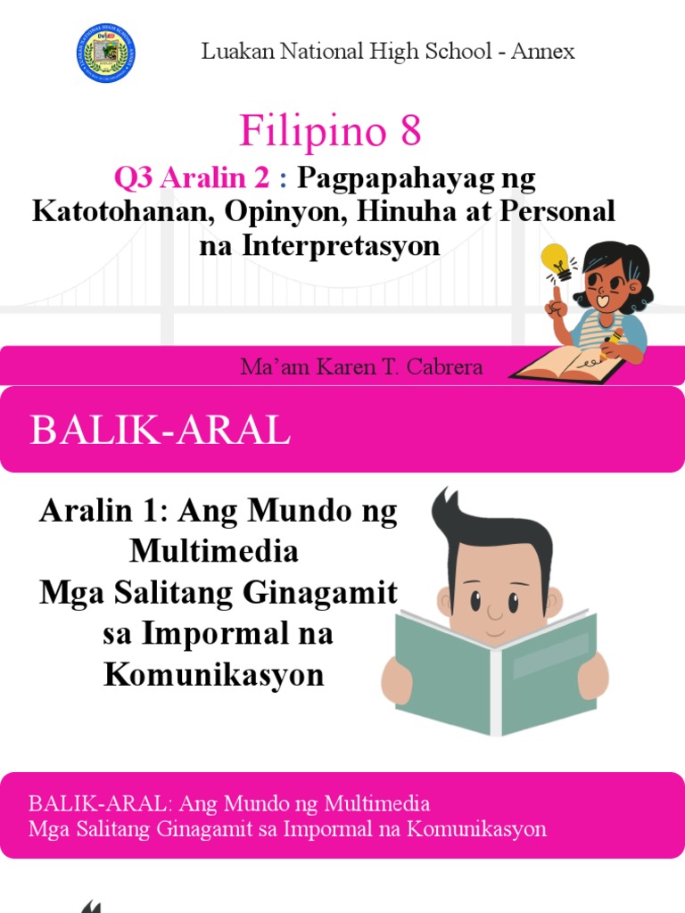 Filipino8 Q3 Week2 | PDF
