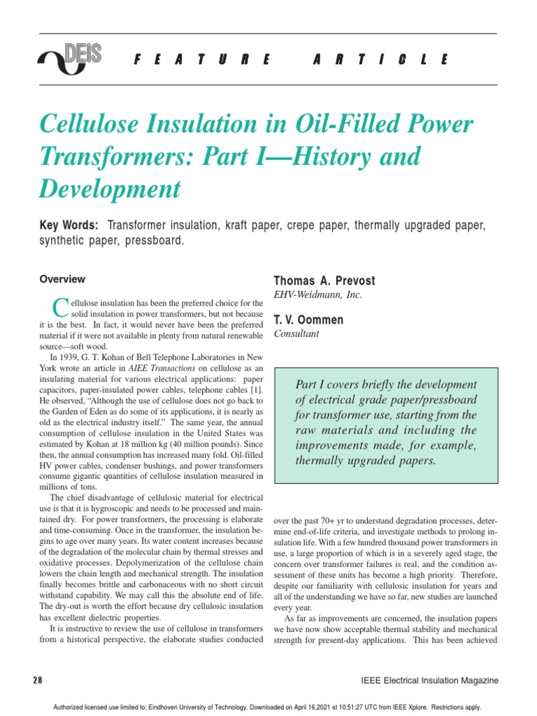 Insulation Oil Filled | PDF | Pulp (Paper) | Paper