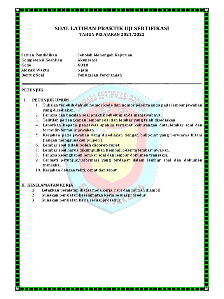 Latihan Usk | PDF | Bisnis | Pengelolaan Keuangan & Uang