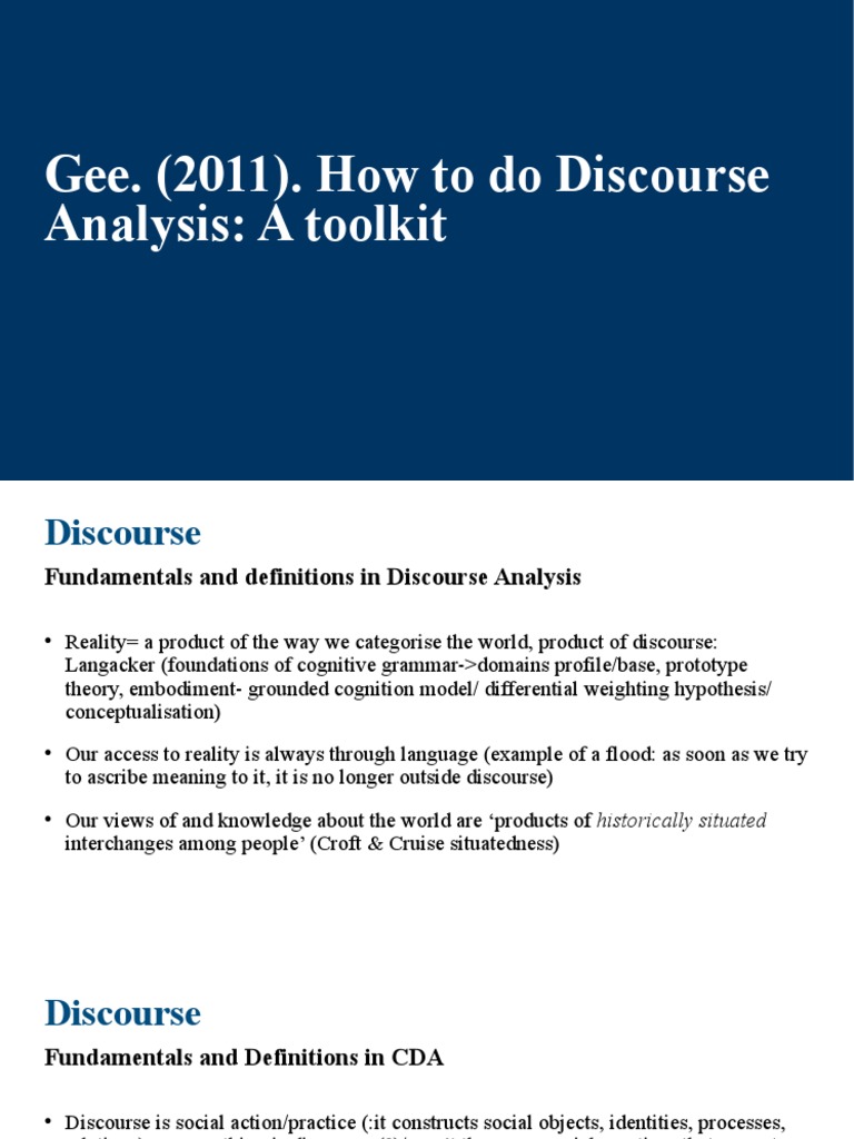 Research Group Discourse Analysis | PDF | Discourse | Cognitive Science