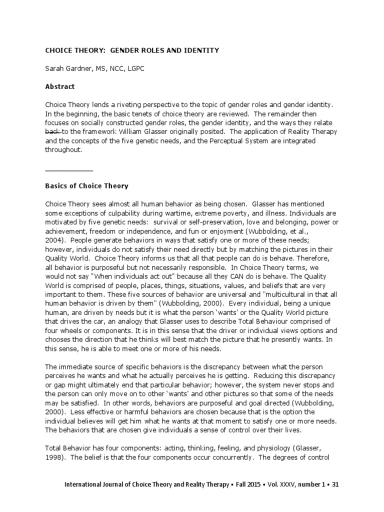 Gender Roles and Identity | PDF | Gender | Gender Studies