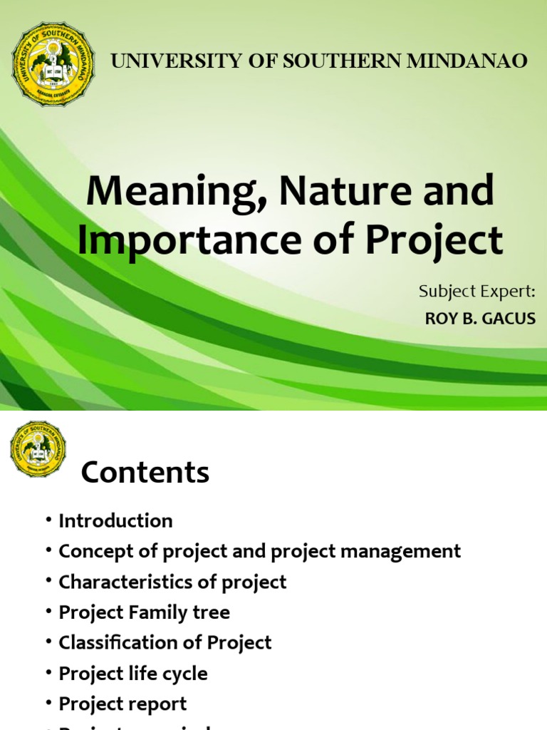 1 Meaning, Nature and Importance of Project | PDF | Project Management ...