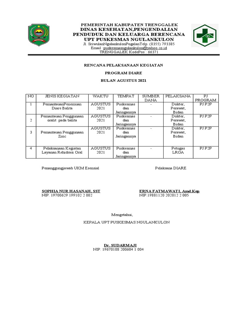 Pdca Diare Ags 2021 | PDF