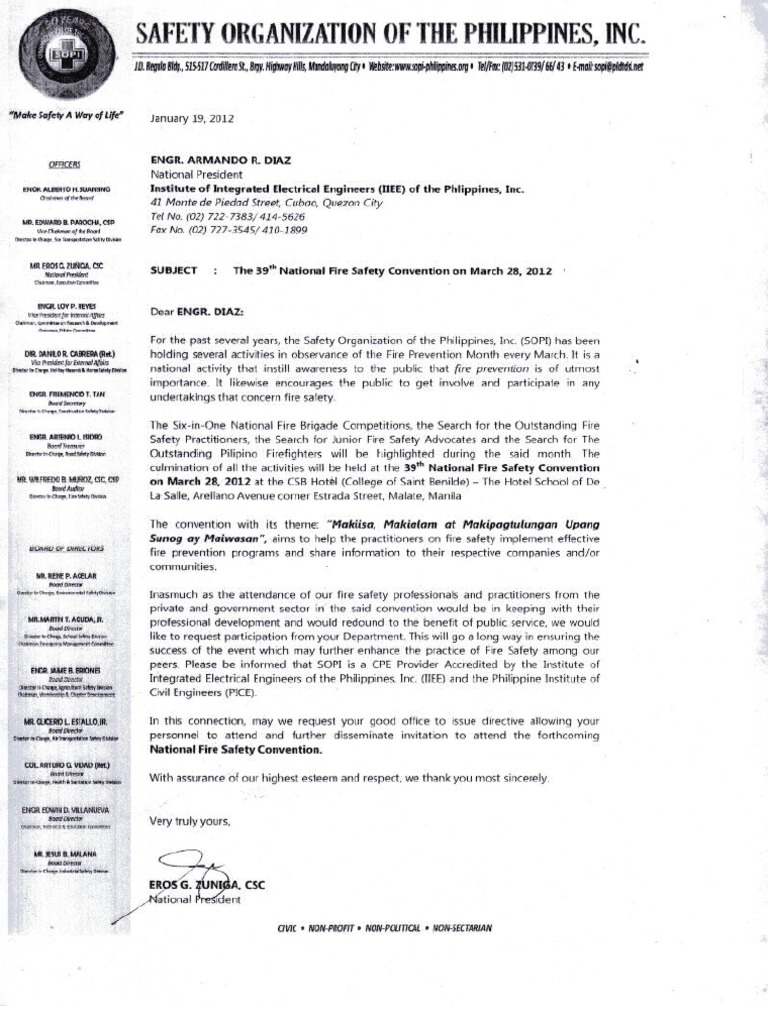 National Fire Safety Convention | PDF