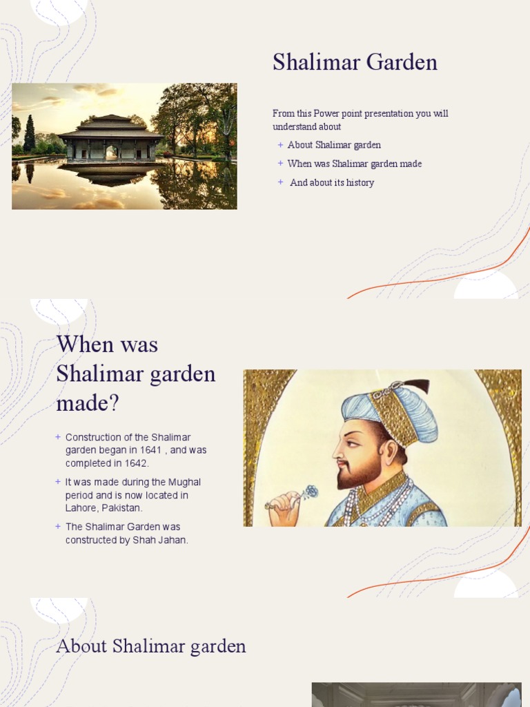 Shalimar Gardens PPT Grade 7 Assinment | PDF