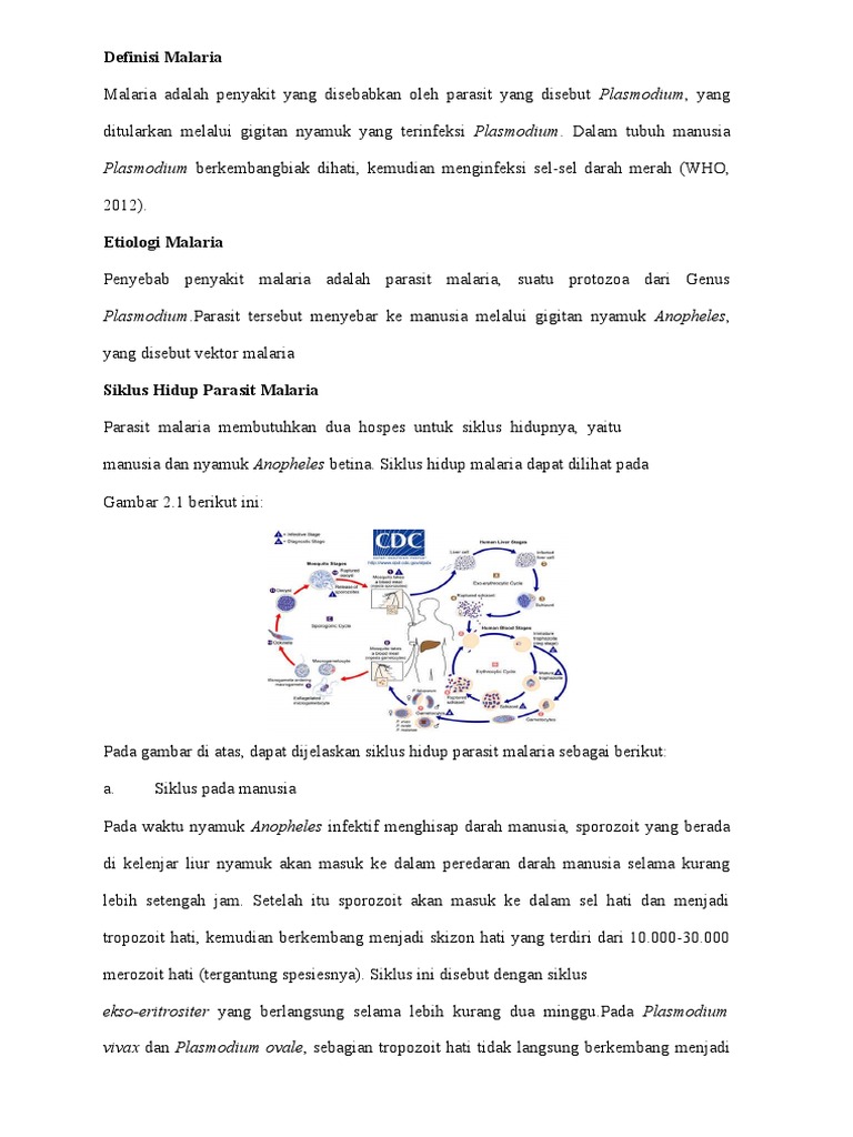 Definisi dan Siklus Hidup Malaria | PDF
