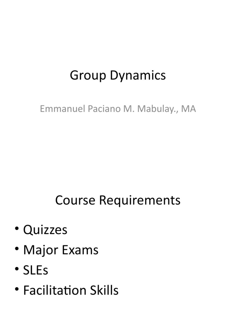 1-Introduction To Group Dynamics | PDF | Emotions | Social Psychology