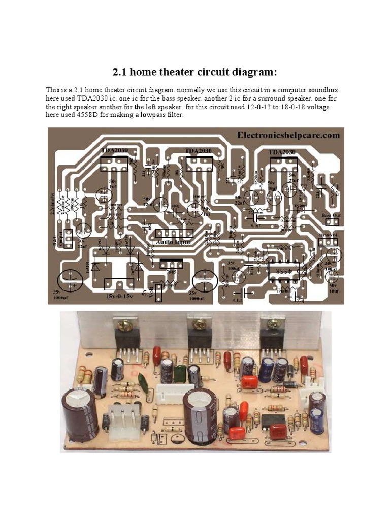 2.1 Home Theater Circuit Diagram | PDF