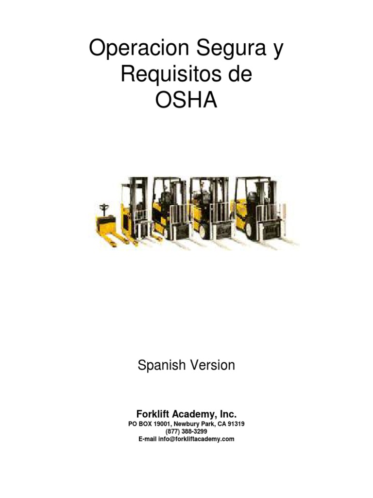 Operacion Segura y Requisitos de OSHA | PDF | Máquina elevadora | Ascensor