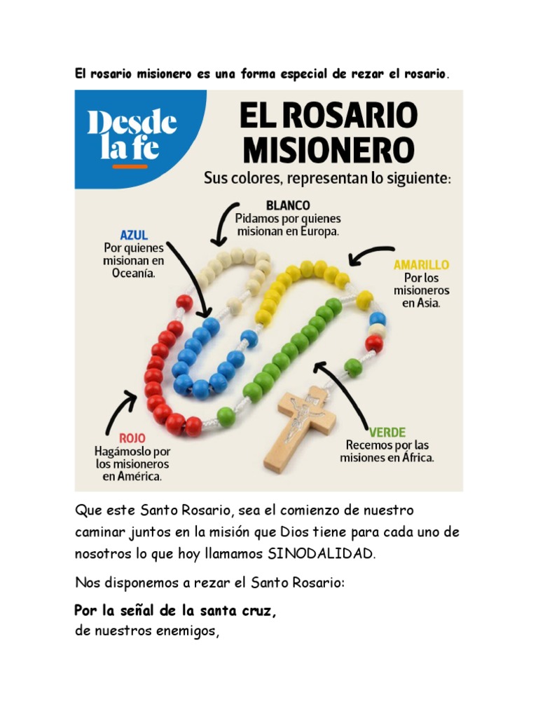 Rosario Misionero Pdf María Madre De Jesús Orador Del Señor