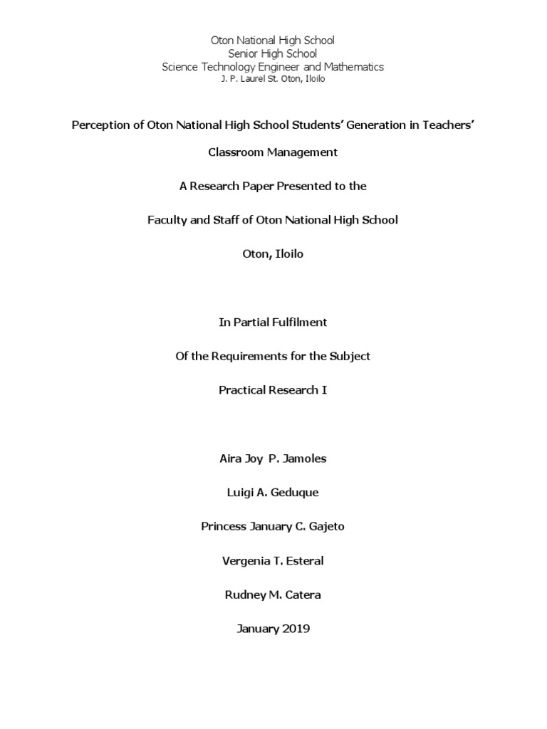 Research Group 4 Final | PDF | Teaching Method | Teachers