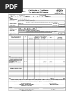 Bir Form 2307 Sample | PDF | Withholding Tax | Corporate Tax