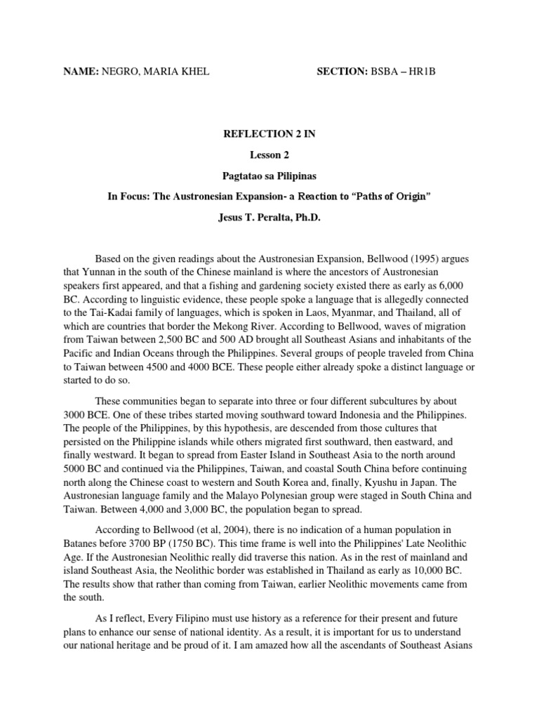 Understanding the Origins and Migration Patterns of Early Filipino ...