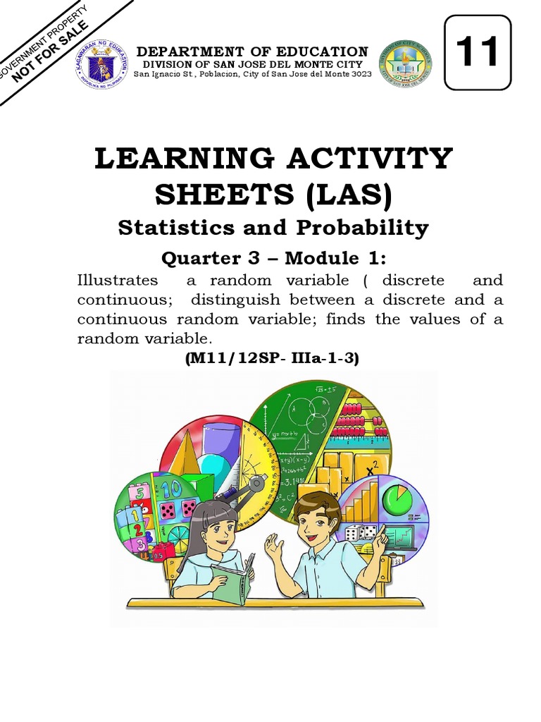 LAS - Statistics and Probability - Q3 - L1 LC 1 3 | PDF | Random Variable | Probability Distribution