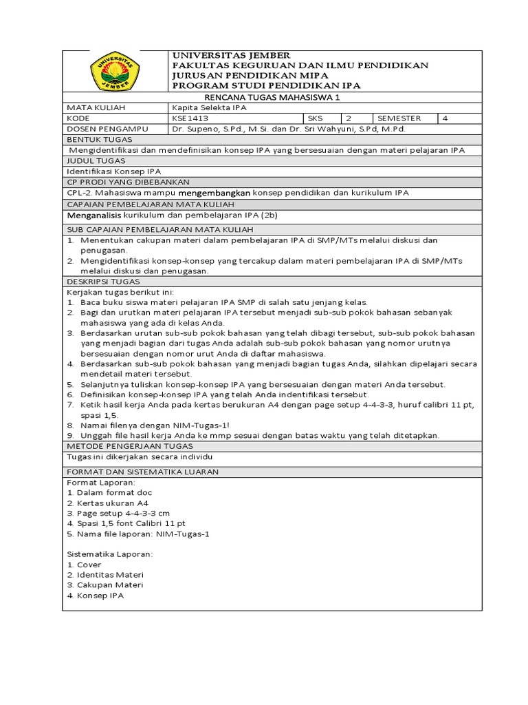 RTM 1 Konsep IPA | PDF