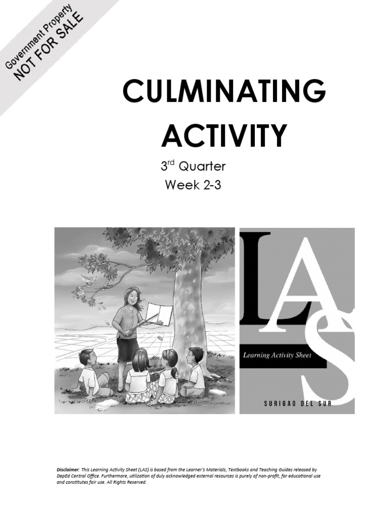 Culminating Activity - 1q Week2 3 v2 | PDF | Science | Learning