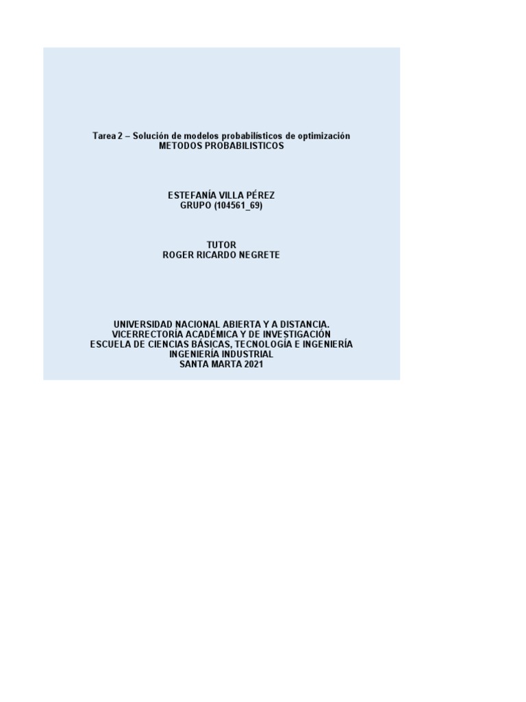 Tarea 3 - 69 - Estefania - Villa | PDF | Probabilidad | Servidor ...