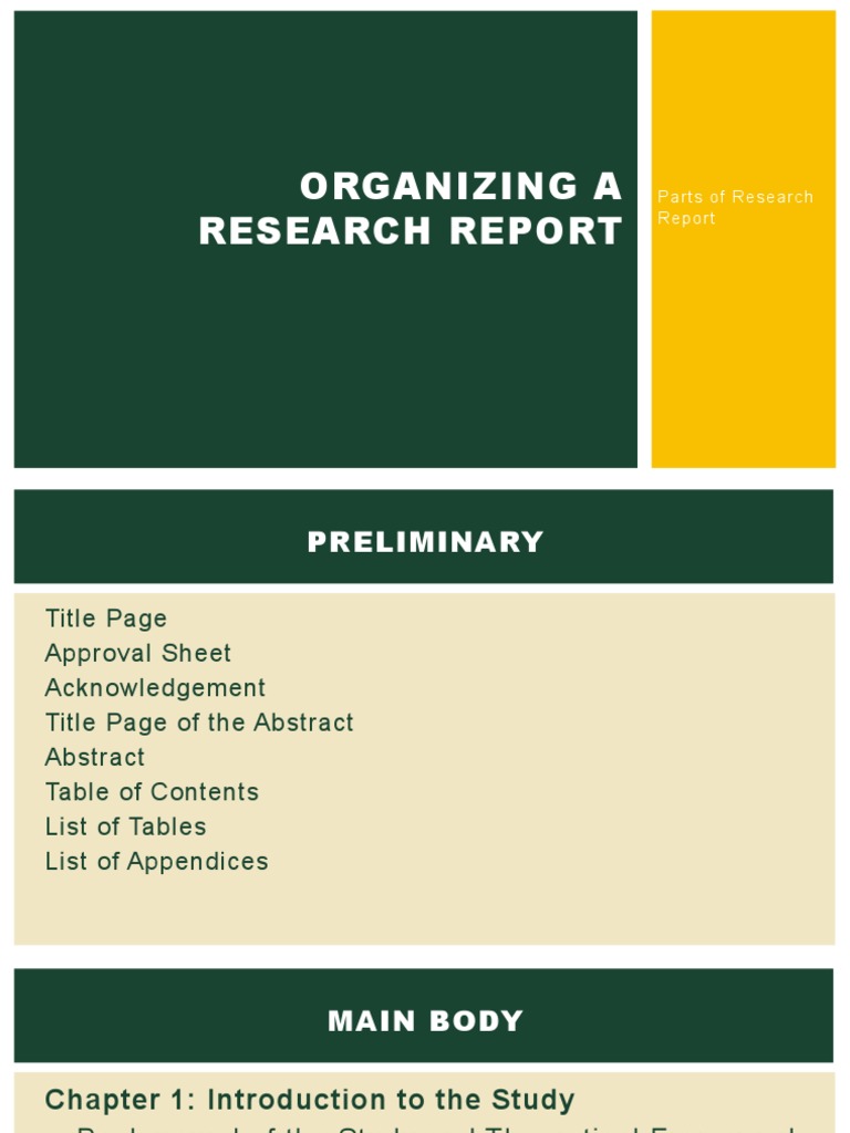 Organizing A Research Report | PDF | Hypothesis | Statistical ...