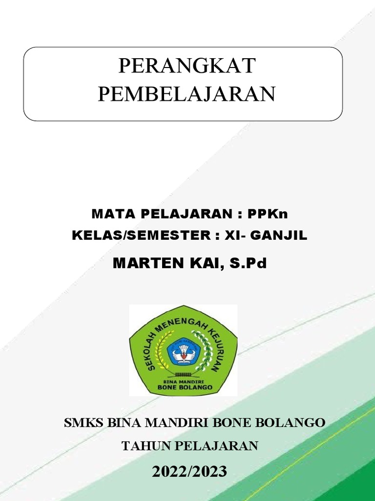 Perangkat Pembelajaran PPKN Kelas XI | PDF