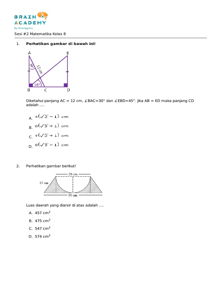 Matematika Kelas 8 | PDF