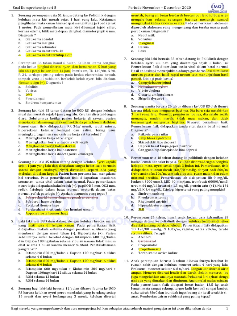 Rekapan Soal Ukmppd | PDF