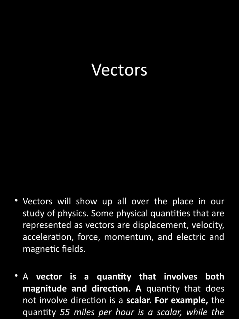Vectors and Scalar Quantity | PDF | Velocity | Weight