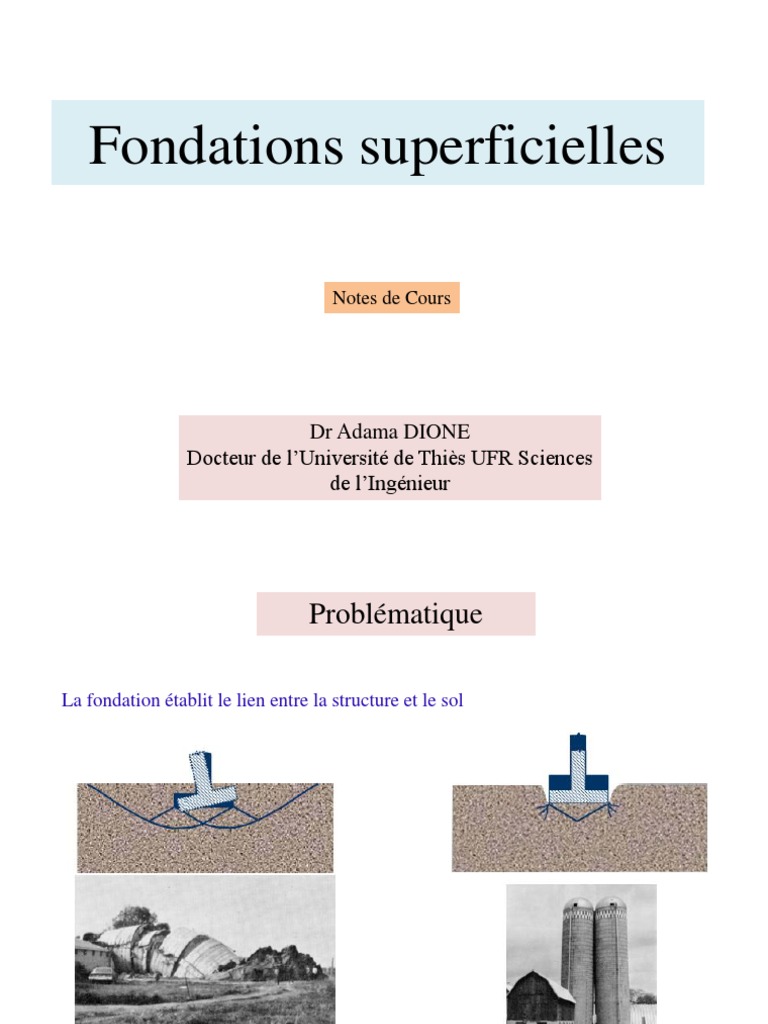 Support FS | PDF | Fondation (construction) | Physique appliquée et ...