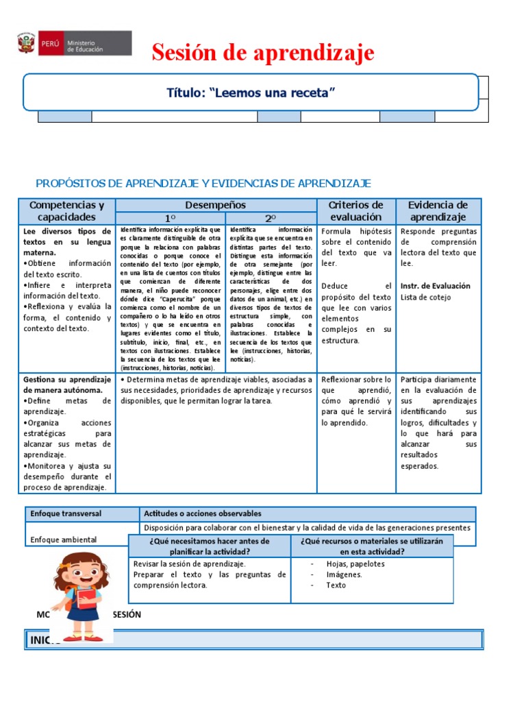 Sesión Comuni Texto Instructivo 1 | PDF | Aprendizaje | Evaluación Sesión Comuni Texto Instructivo 1 | PDF | Aprendizaje | Evaluación