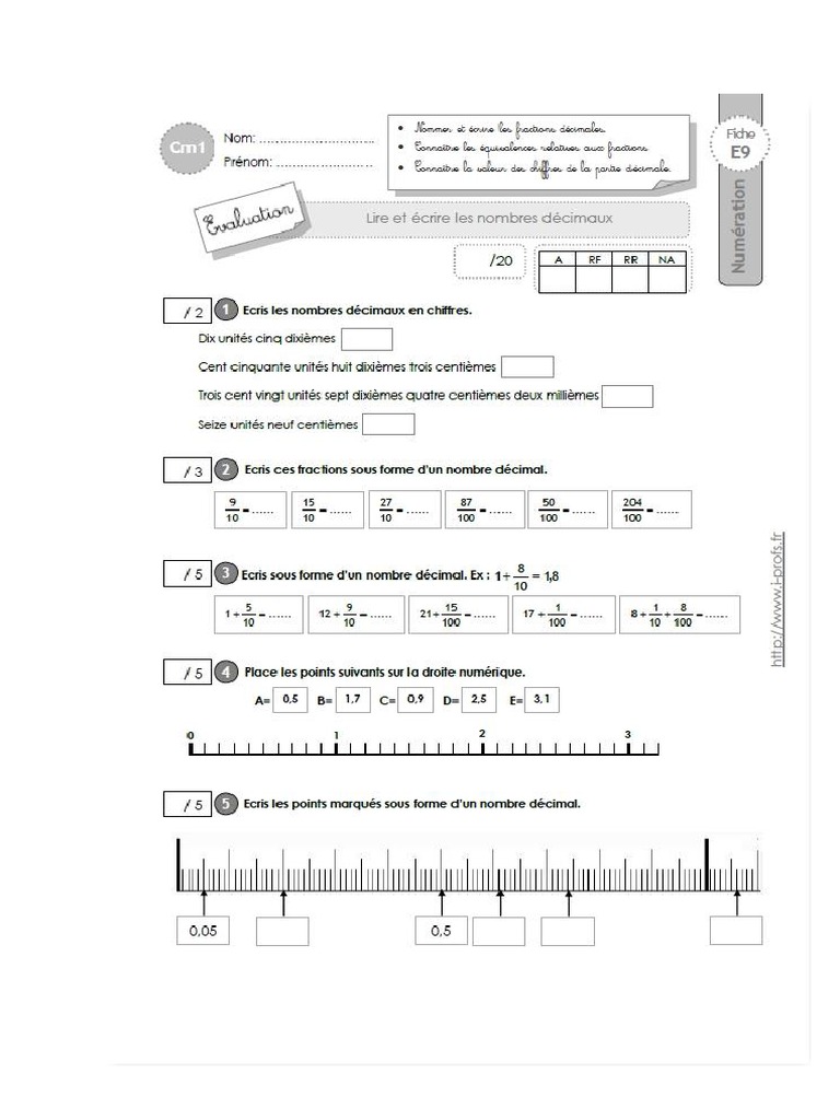 Exercice Décimal | PDF