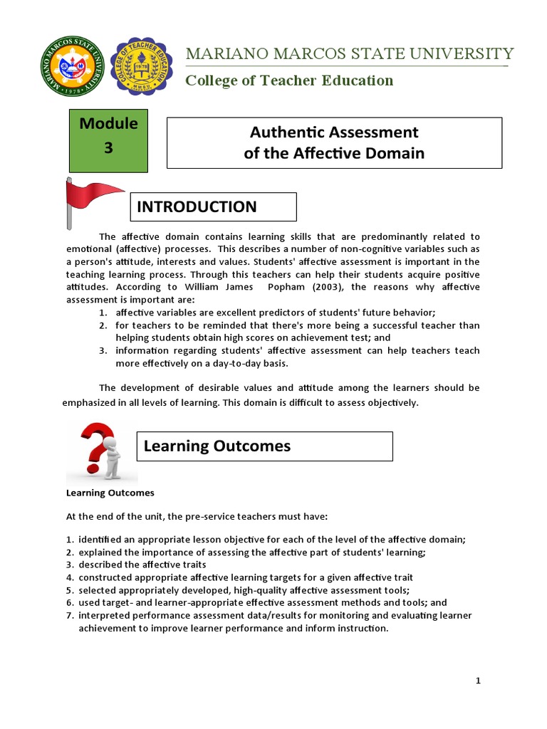 Affective Assessment for Teachers | PDF | Educational Assessment | Learning