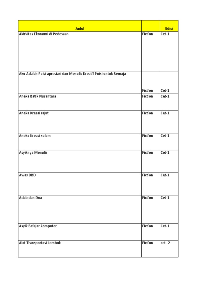 Input Buku Awal 1 | PDF