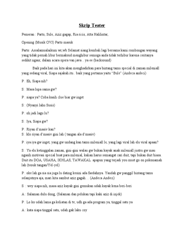 Komedi OVJ: Bintang Tamu Viral | PDF