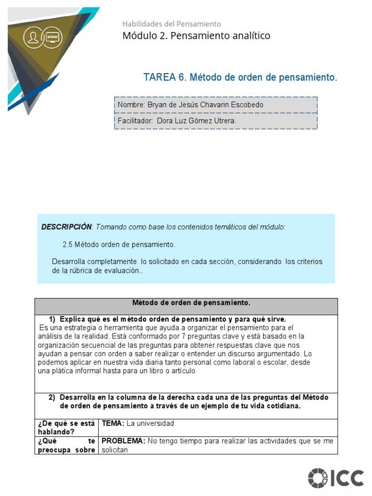 Chavarin Bryant Are A 6 | PDF | Pensamiento | Ciencia cognitiva