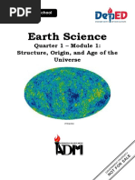 First Quarter Exam - Grade 11 - Earth Science | PDF | Universe | Earth