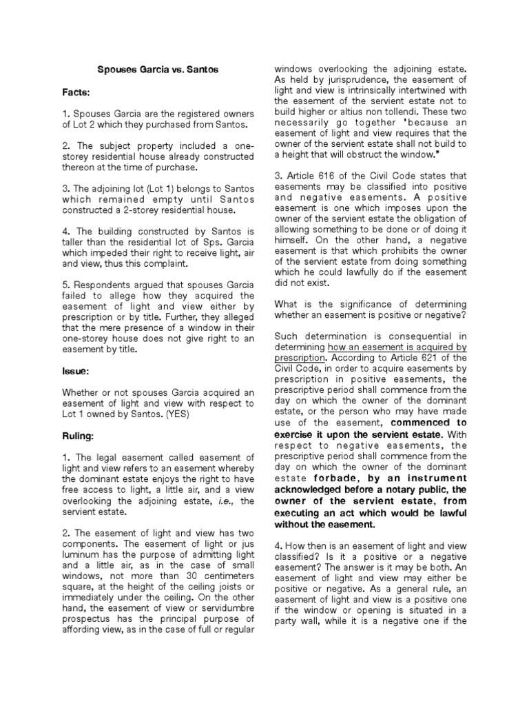 Easement of Light and View Illustrated | PDF | Easement | Property Law