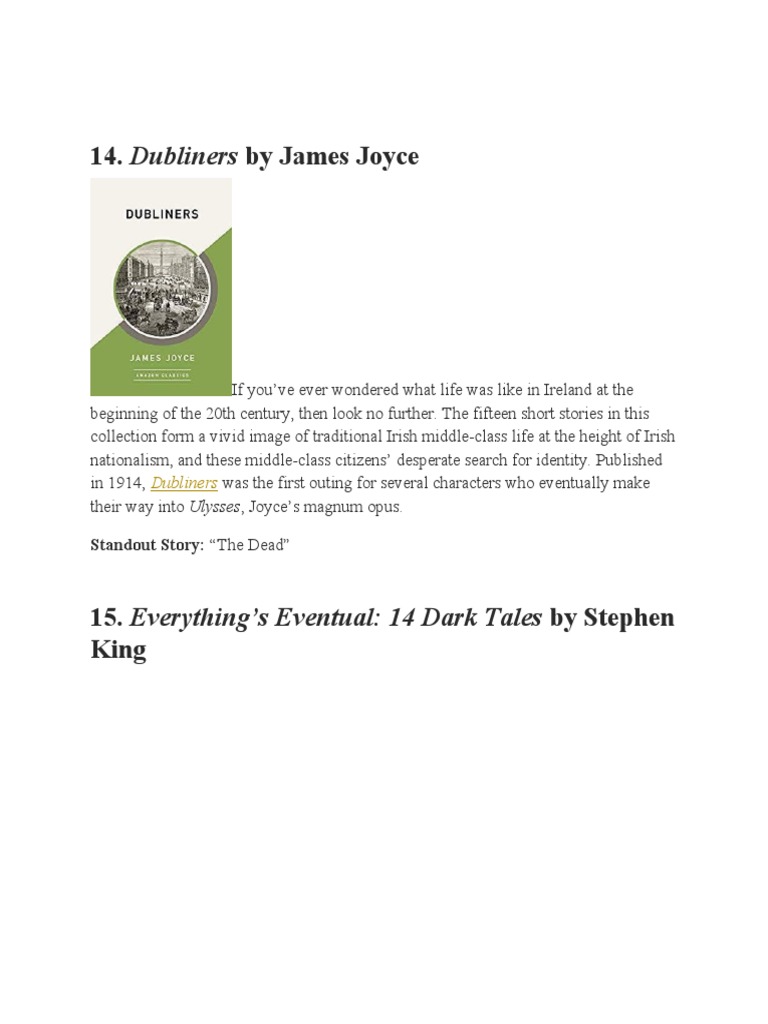Dubliners by James Joyce | PDF | Classics