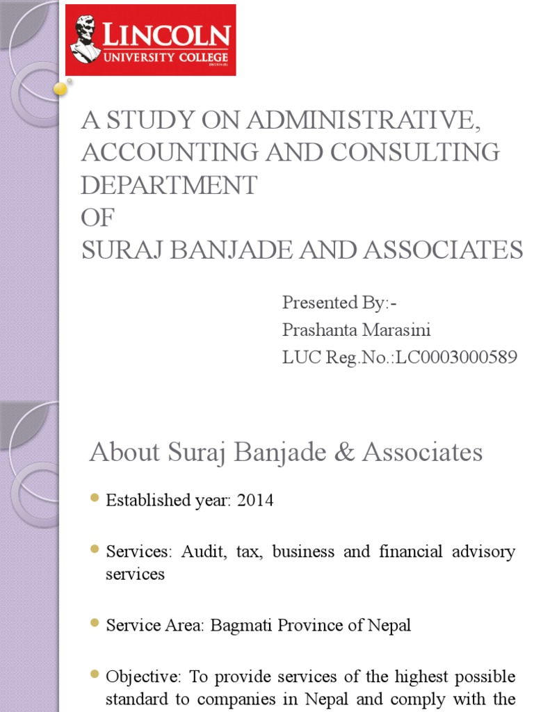 A Study On Administrative, Accounting and Consulting | PDF | Accounting ...