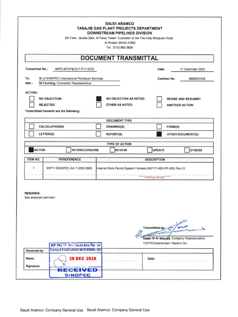 Sinopec Work Permit System Guide | PDF | Petroleum Industry | Economic ...