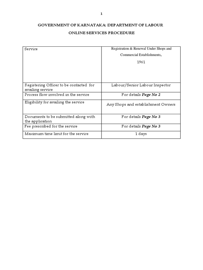Shops and establishment Checklist | PDF | Payments | Justice
