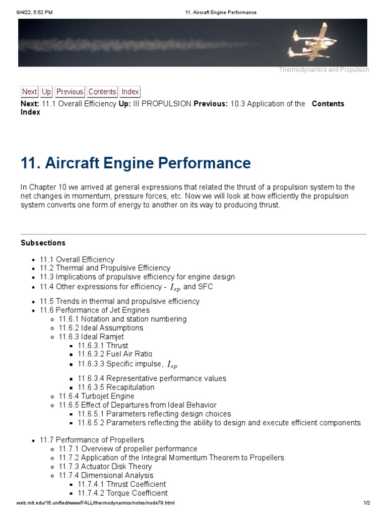 Aircraft Engine Performance | PDF | Jet Engine | Propulsion