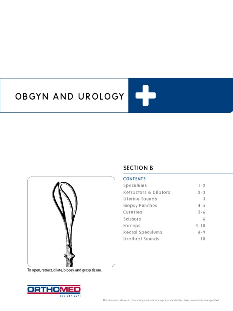 OBGYN AND UROLOGY INSTRUMENTS CATALOG | PDF | Sexual Anatomy | Gynaecology