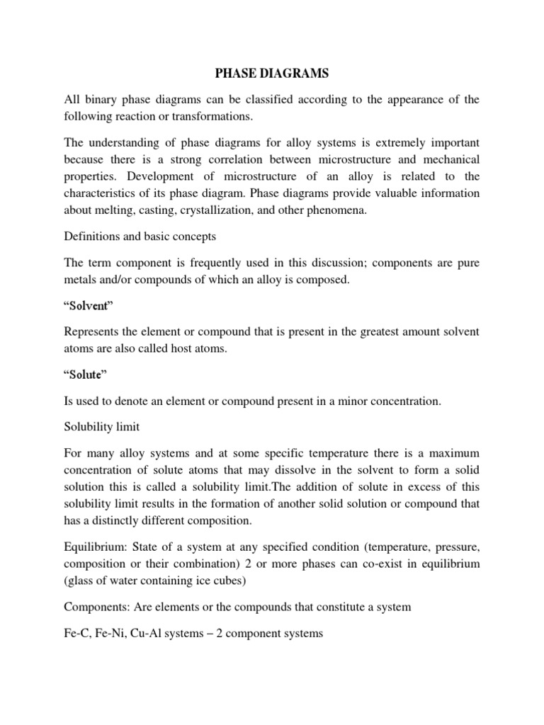 Phase Diagrams Pdf Phase Matter Phase Diagram