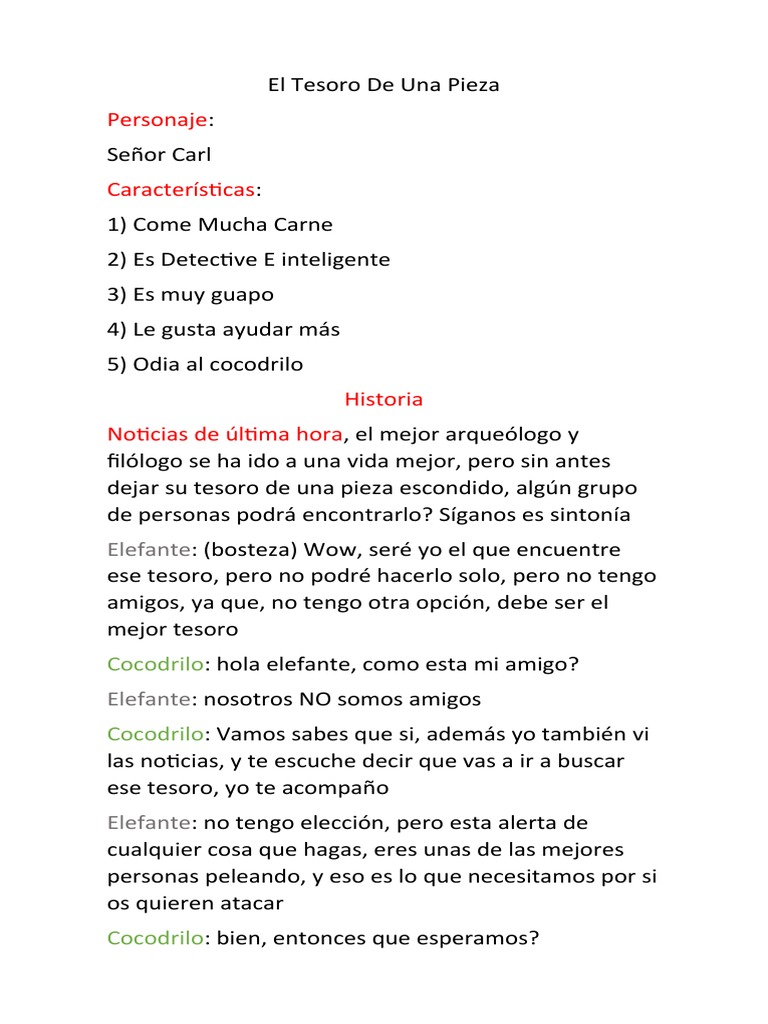 El Tesoro de Una Pieza | PDF
