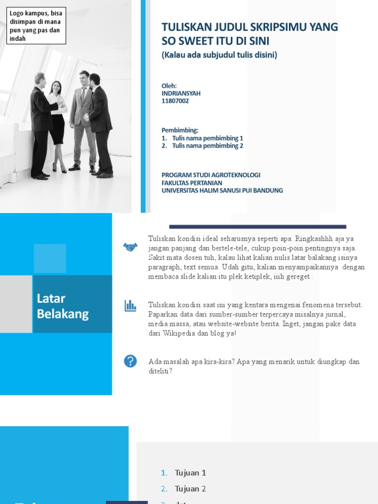 Template Presentasi Sidang Skripsi | PDF