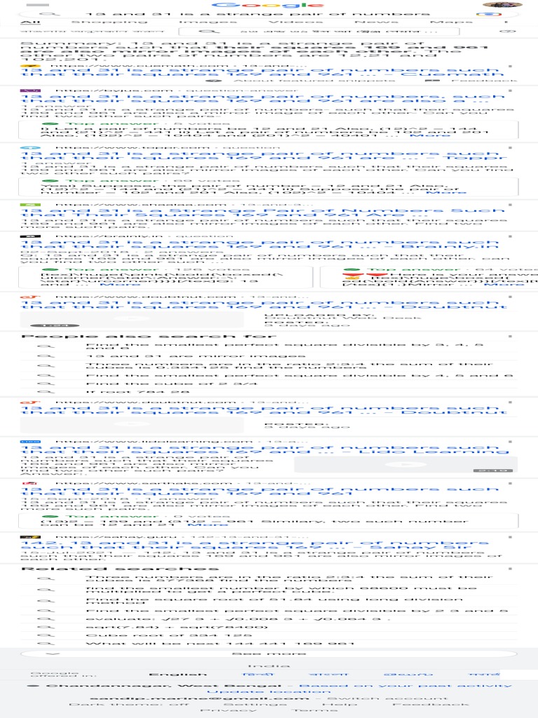 13 and 31 Is A Strange Pair of Numbers - Google Search | PDF ...