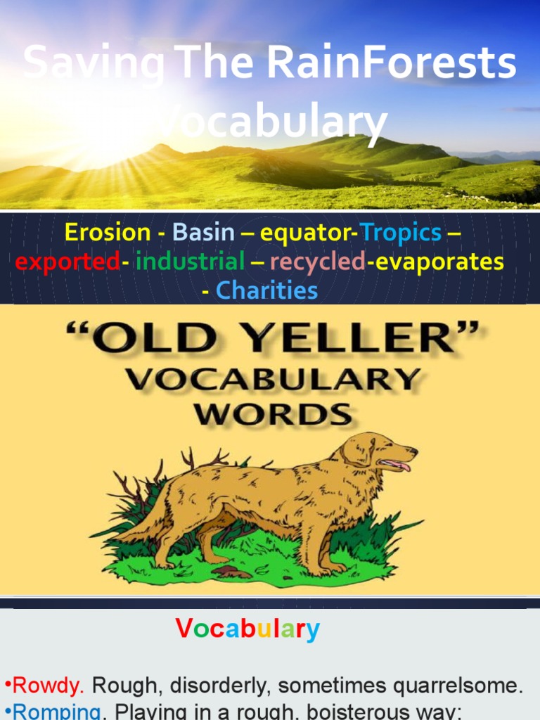 New Old Yeller Vocabulary | PDF